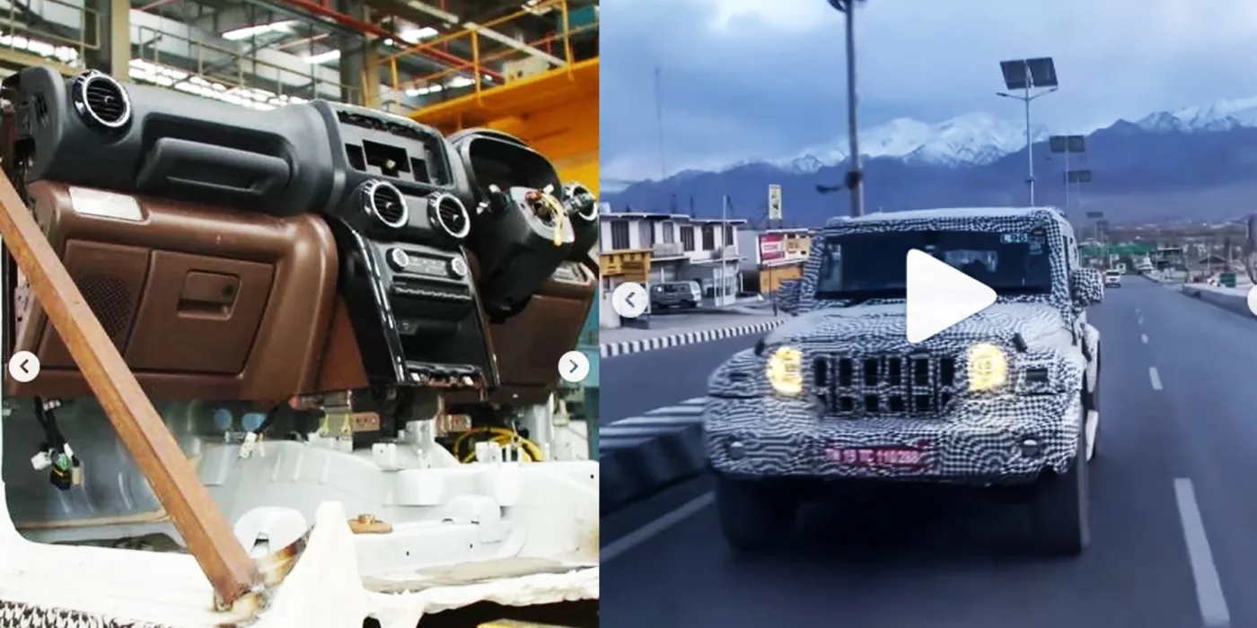 Thar 5-Door's Stylish Black-Brown Interior leaked [Video]